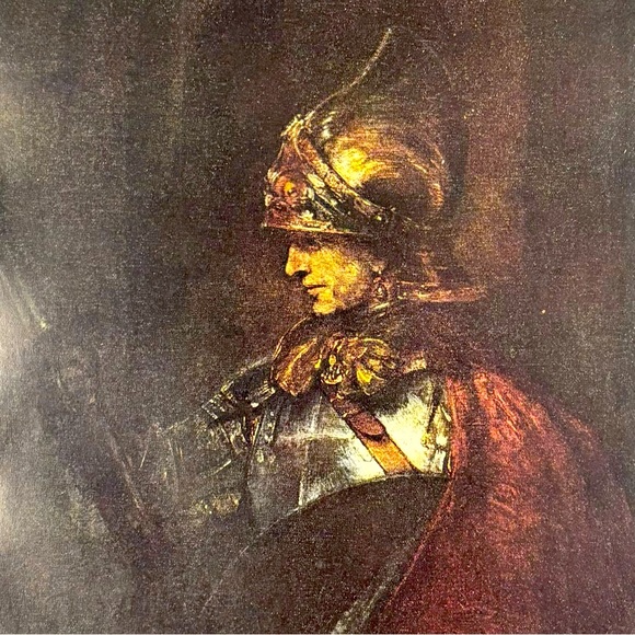 Accents | Rembrandt Man In Armor Original Vintage Fine Art Print 193s ...